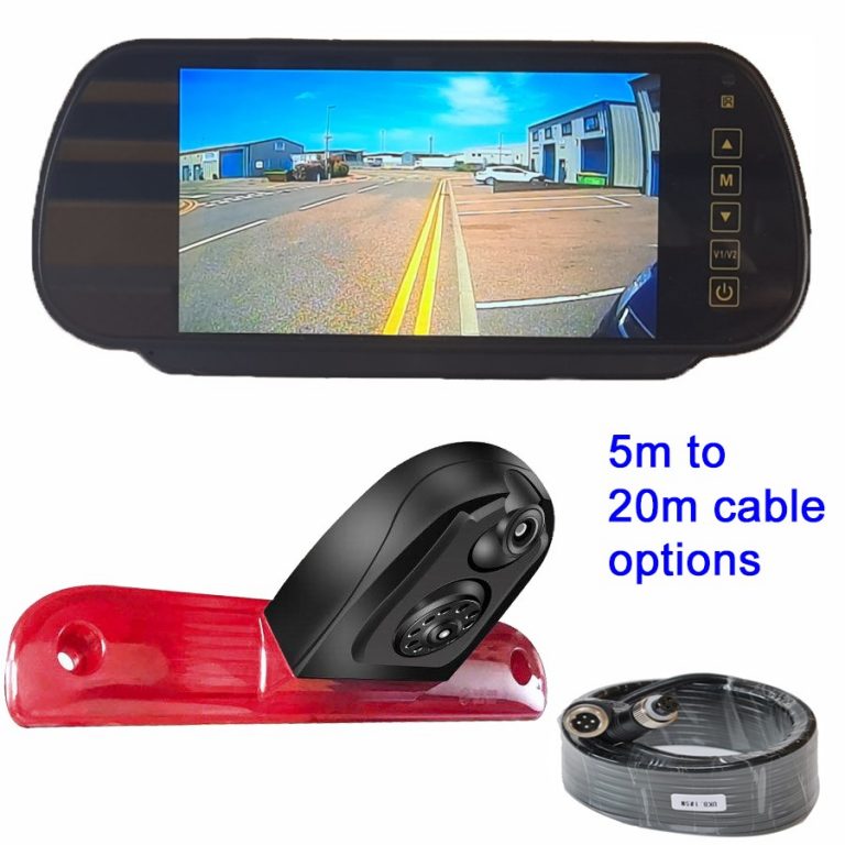 DUAL LENS BRAKE LIGHT REVERSING CAMERA FOR FIAT DUCATO, PEUGEOT BOXER ...